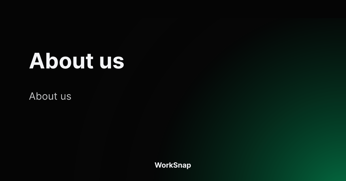 About us | WorkSnap